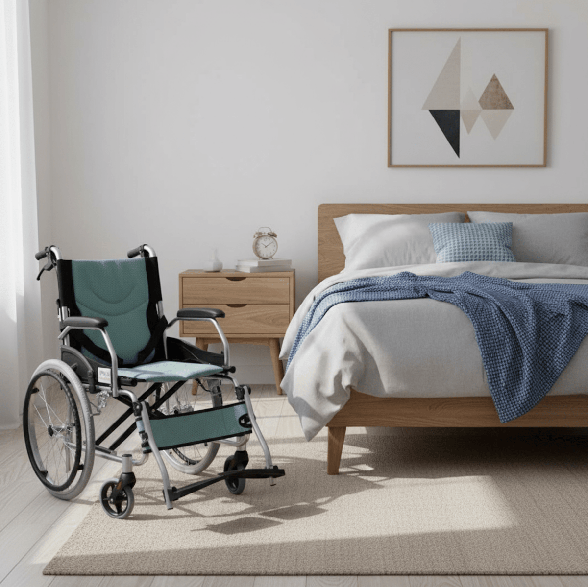 AR-0152 18-Inch Lightweight Aluminium Wheelchair – Flip-Up Footrest ...